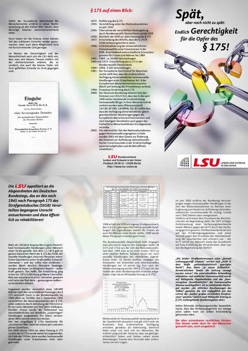 Flyer §175 – LSU Deutschlands